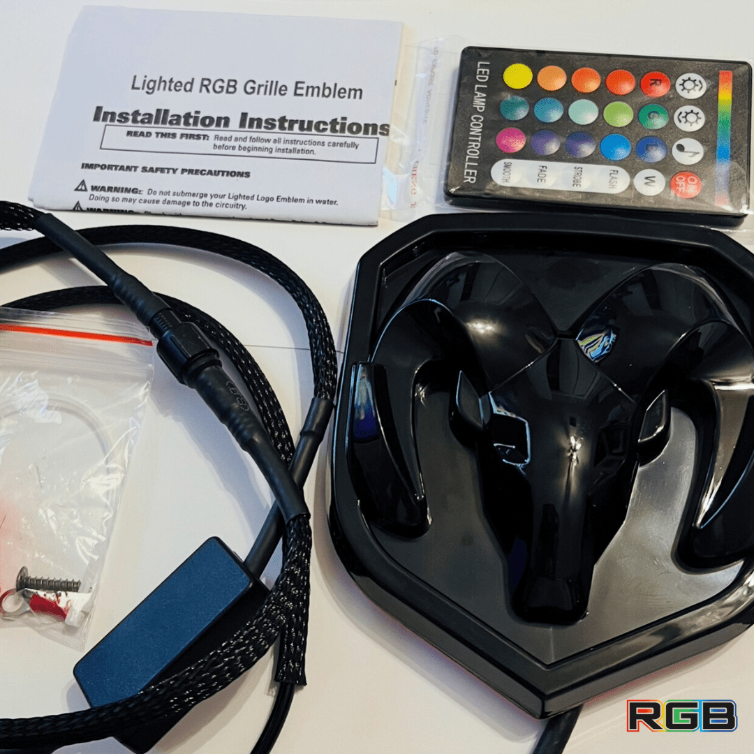 2009–2018 RAM 1500 RGB LED Lighted Grille Emblem - Black | AutoJeweler ...